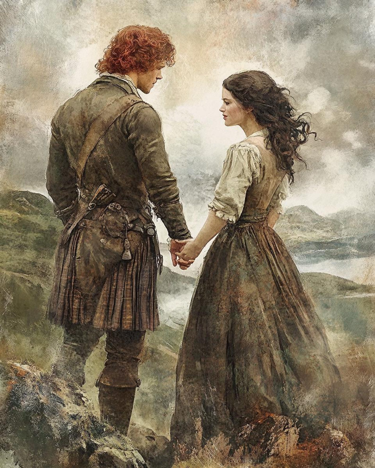 Outlander Claire Jamie Fraser Cross Stitch Pattern. Instant PDF ...