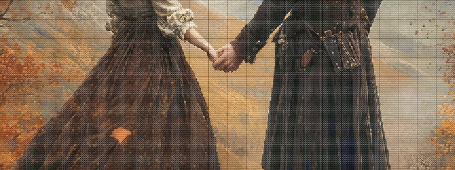 Outlander Claire Jamie Fraser Cross Stitch Pattern. Instant PDF ...