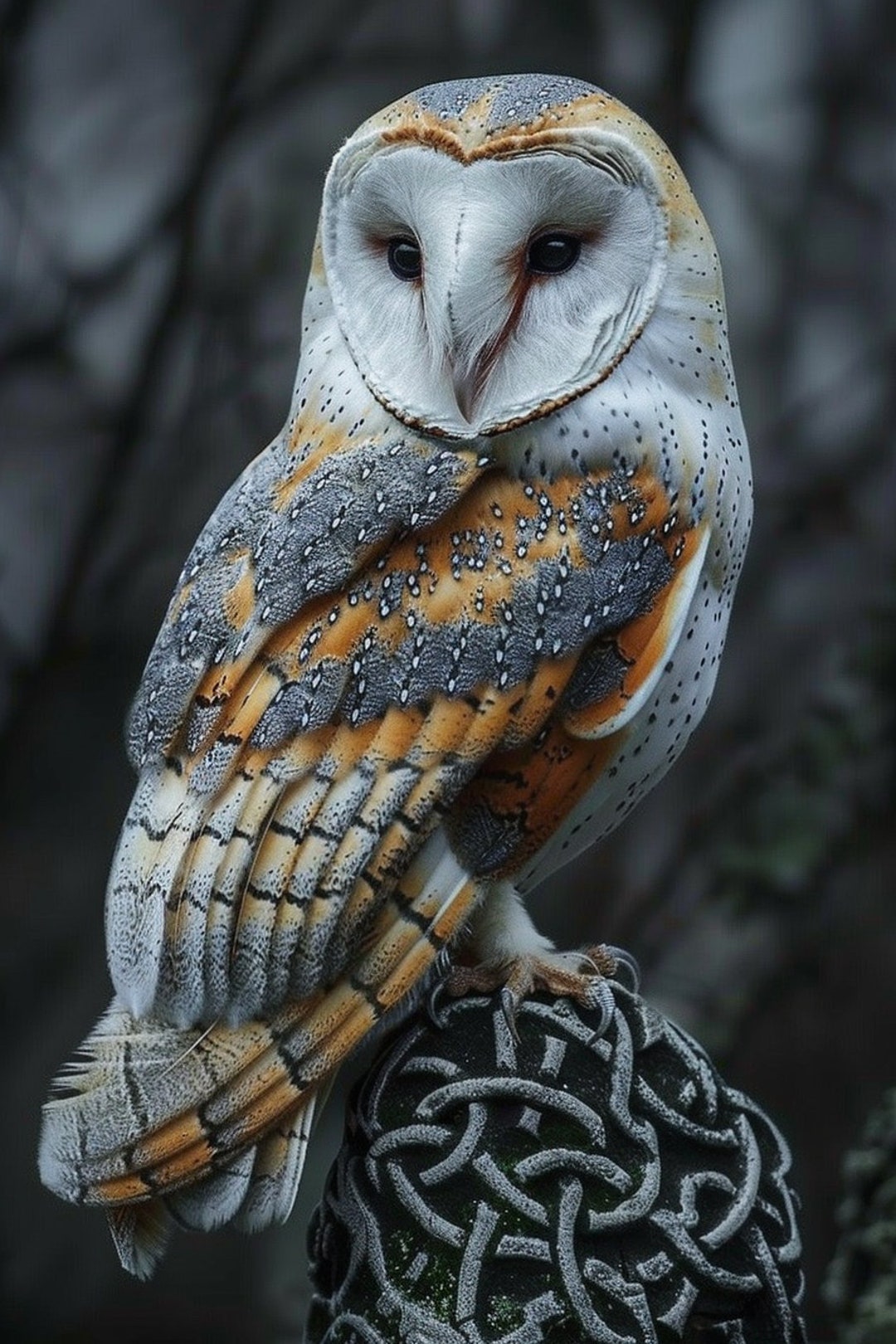 Celtic Barn Owl A1 Cross Stitch Pattern. Digital PDF Download. 60,000 ...