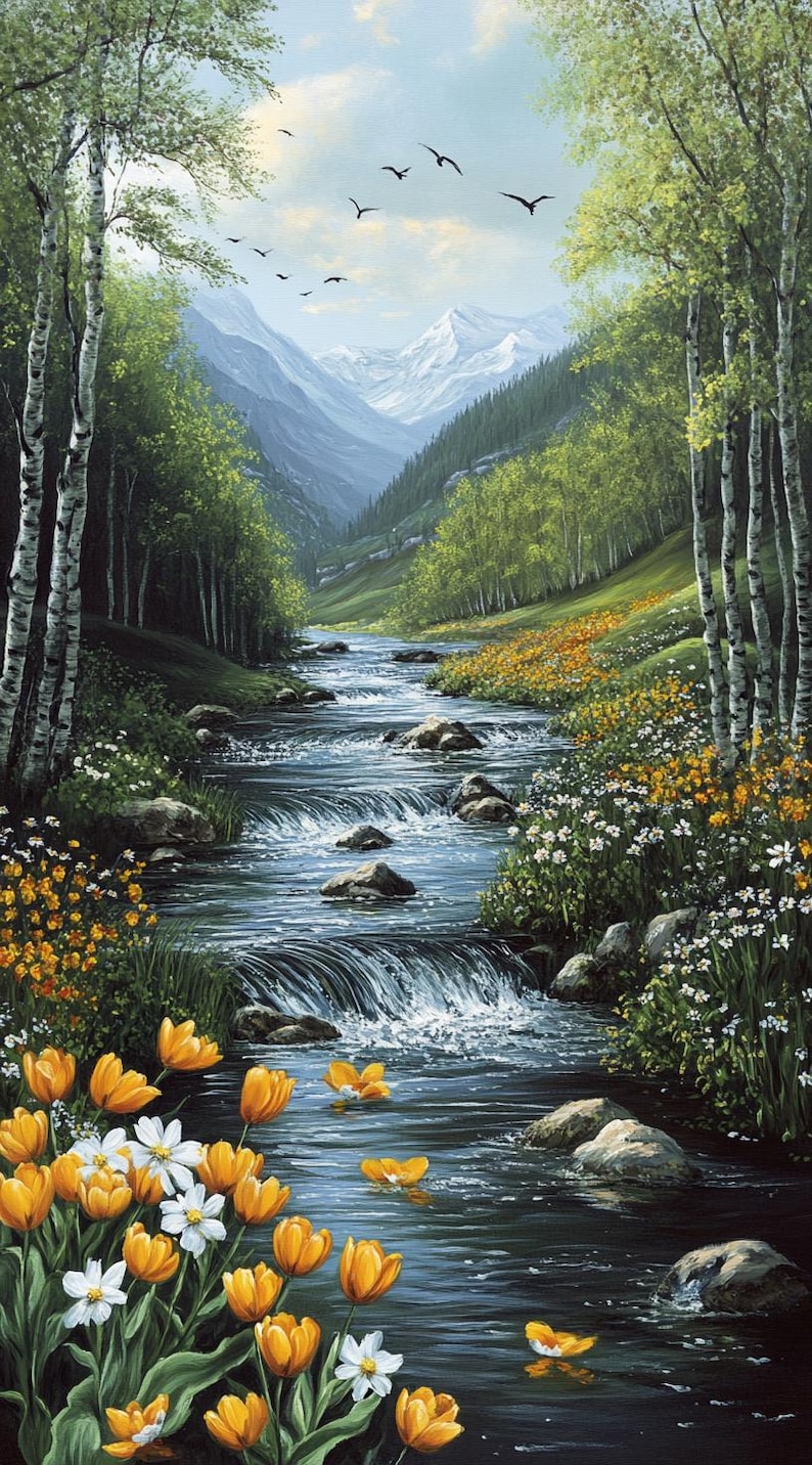 River Flow Cross Stitch Pattern. River Flow Embroidery Pattern. Instant ...