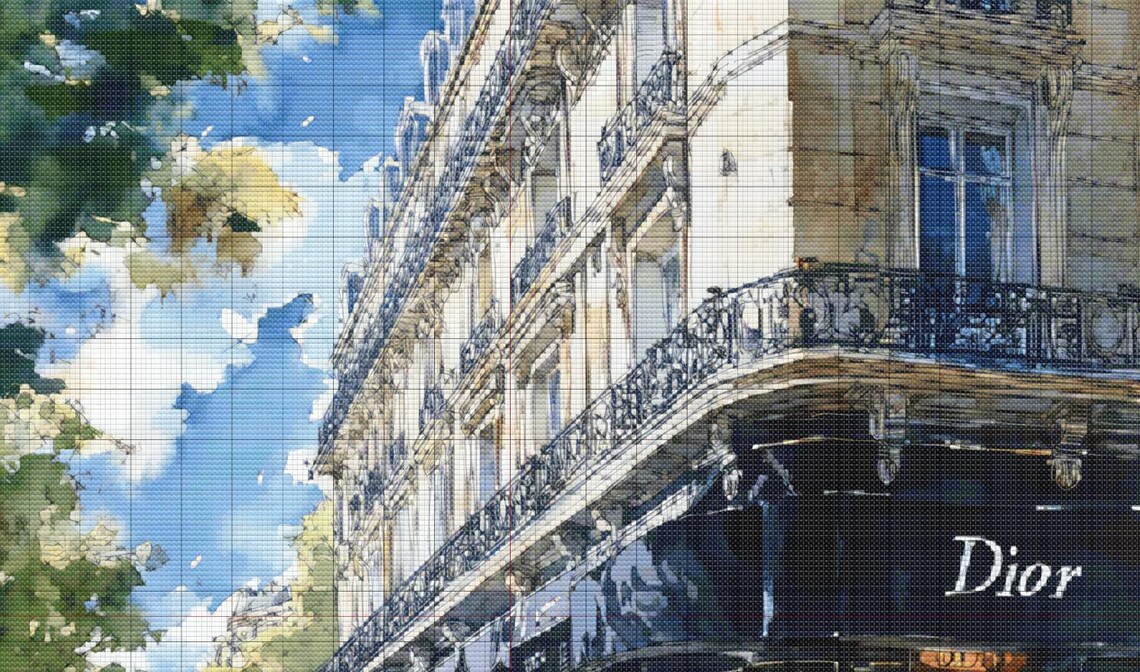 Fashion Dior Paris France Cross Stitch Pattern. Instant PDF Download ...