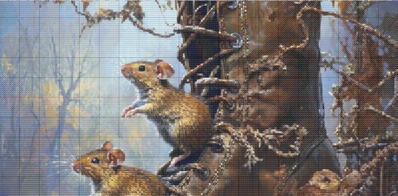 Field Door Mice Old Boot Cross Stitch Pattern. Instant PDF Download ...