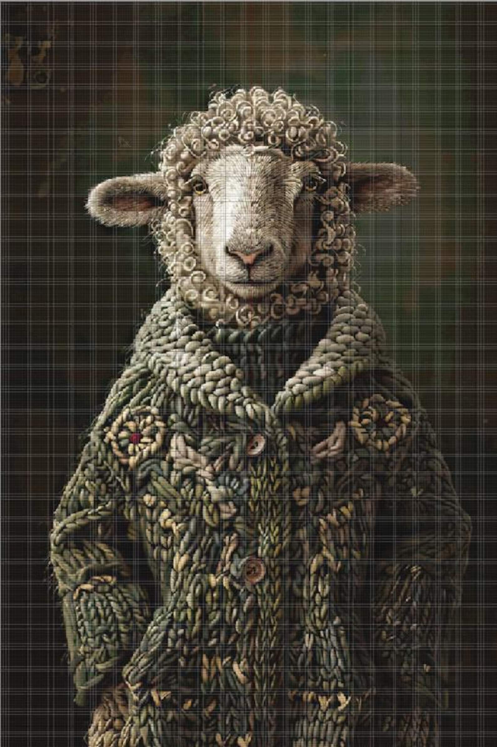 Sheep Coat 04 Cross Stitch Pattern. Digital PDF Download. 60,000 ...