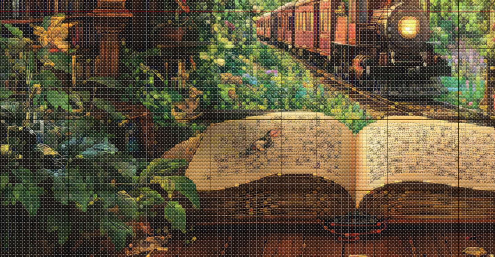 Open Book Steam Train Cross Stitch Pattern. Instant PDF Download ...