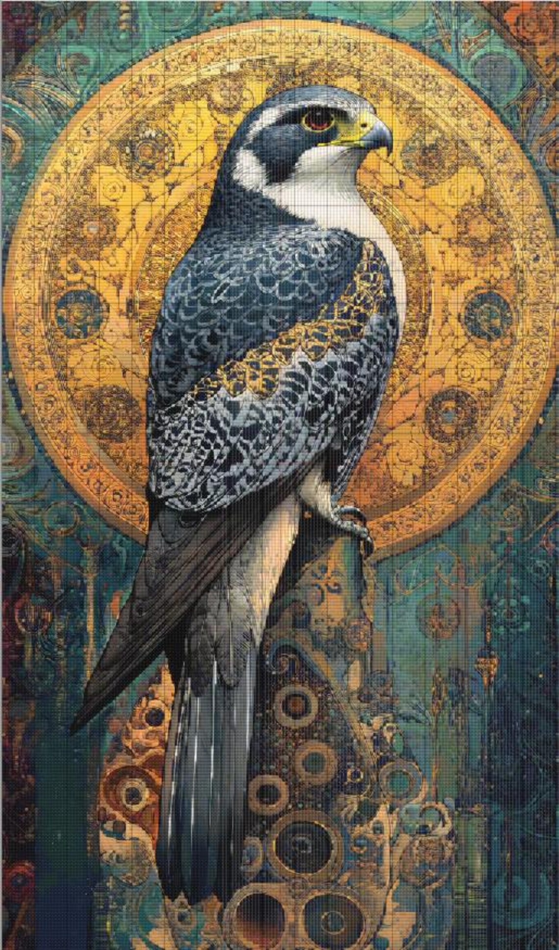 Peregrine Falcon, Hawk, Bird of Prey Cross Stitch Pattern. Instant PDF ...