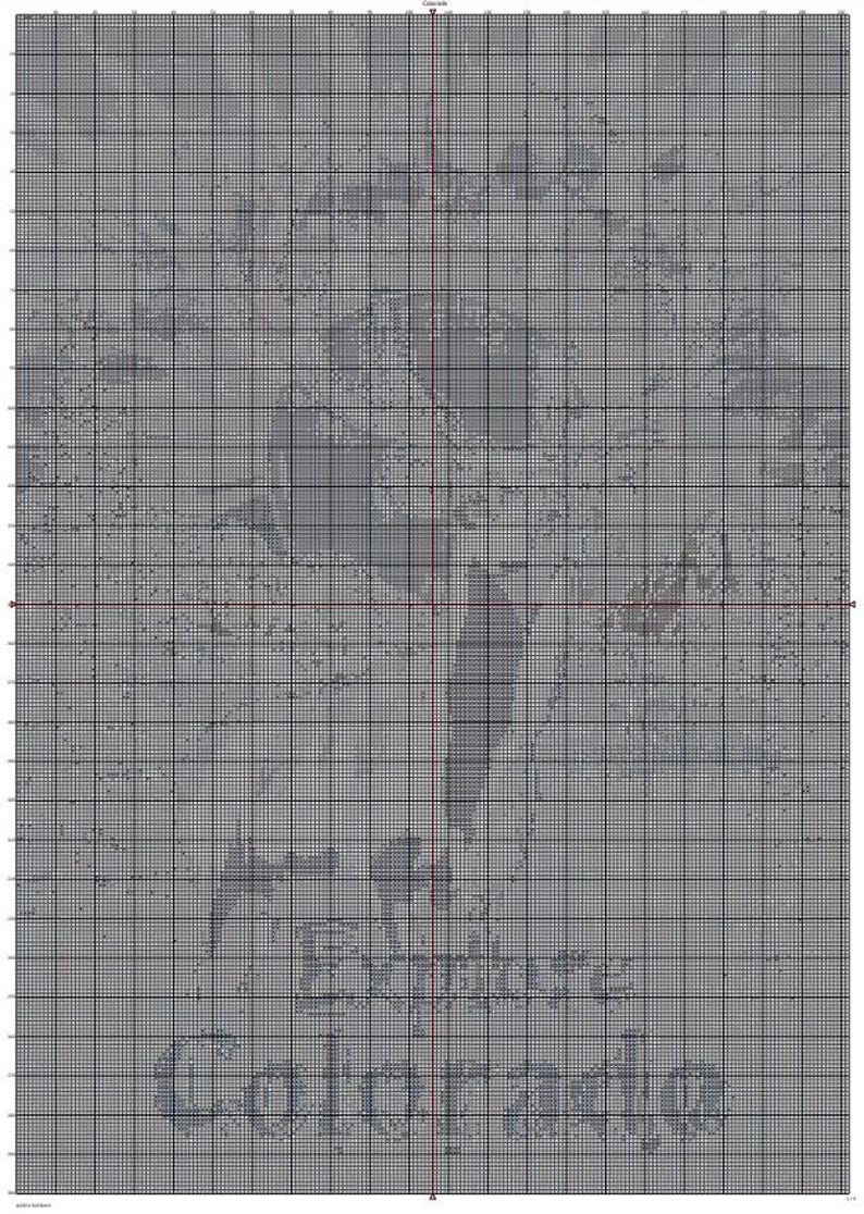 Colorado Destination Cross Stitch Pattern: Mountain Landscape (PDF ...