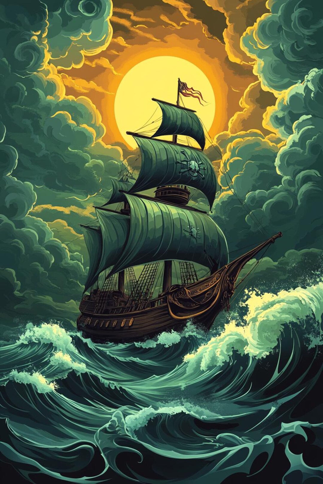 Pirate Ship Cross Stitch Pattern. Instant PDF Download. 60,000 Stitches ...