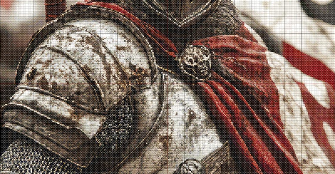 Templar Knight Cross Stitch Pattern. Instant PDF Download. 60k Stitches ...