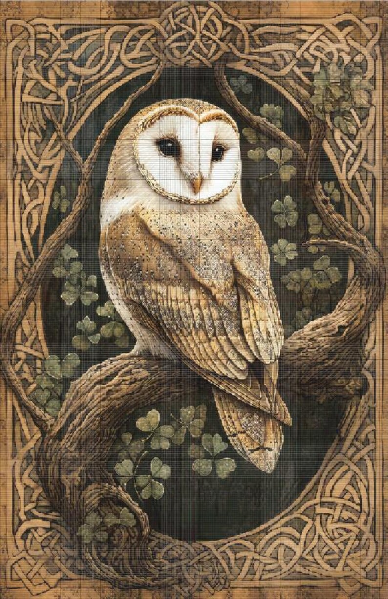 Celtic Barn Owl Cross Stitch Pattern. PDF Download. 58,200 Stiches. - Etsy