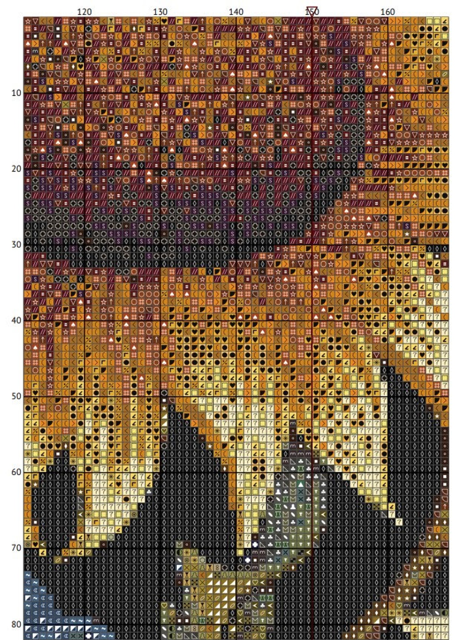 Seamless Sunflower 02 Cross Stitch Pattern. Digital PDF Download ...