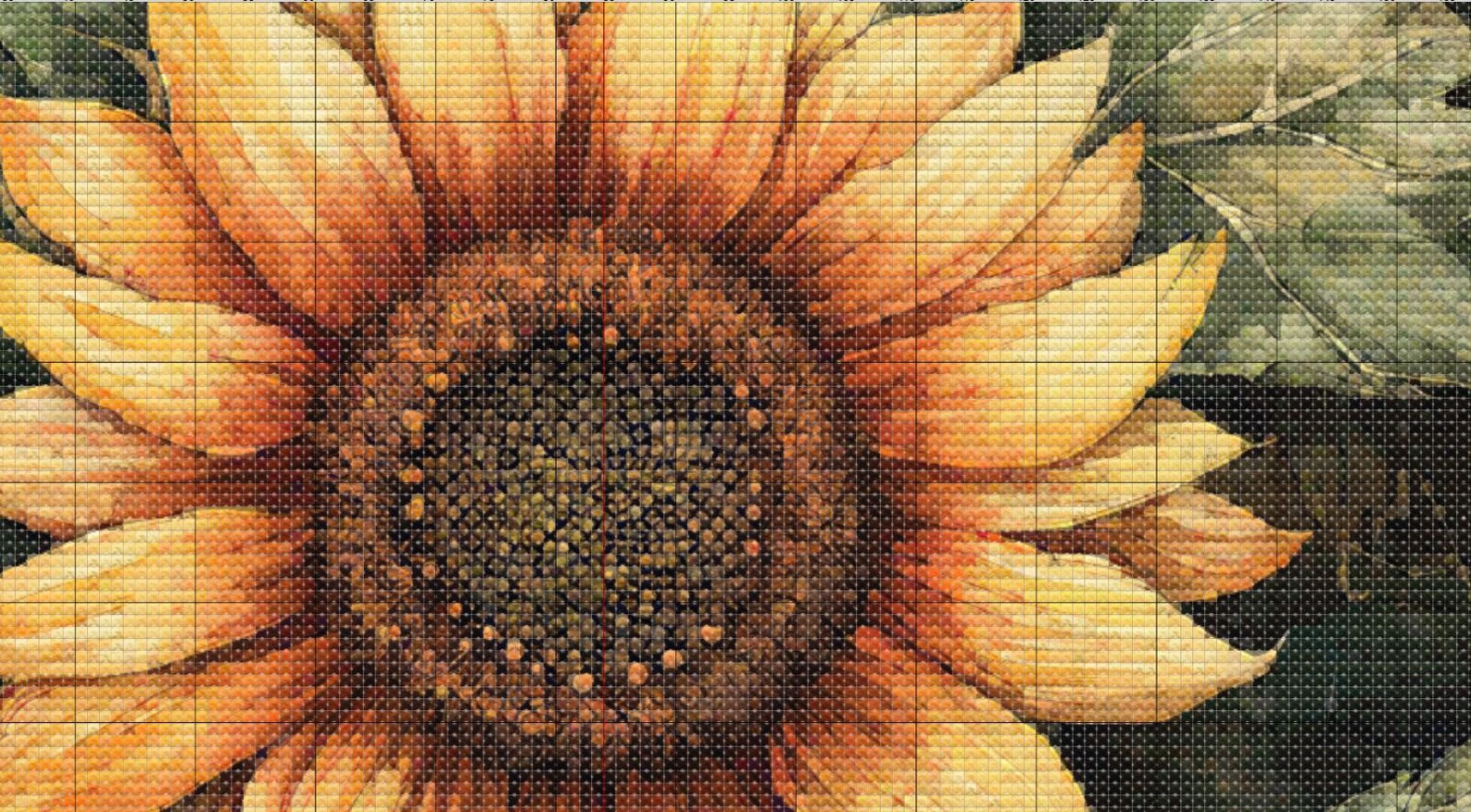 Sunflower Sun Flower Cross Stitch Pattern. Instant PDF Download. 50,400 ...