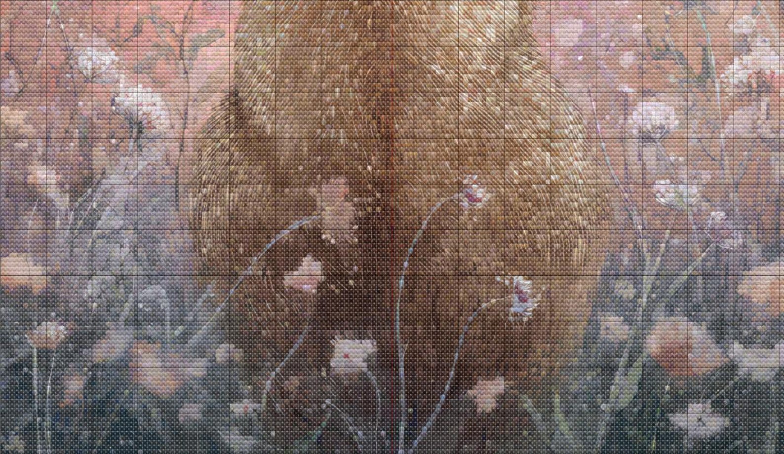 Moon Gazing Hare in Heather Cross Stitch Pattern. Instant PDF Download ...