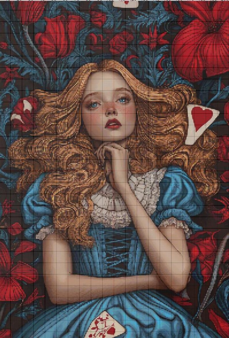 Alice in Wonderland Cross Stitch Pattern. Instant PDF Download. 60k ...