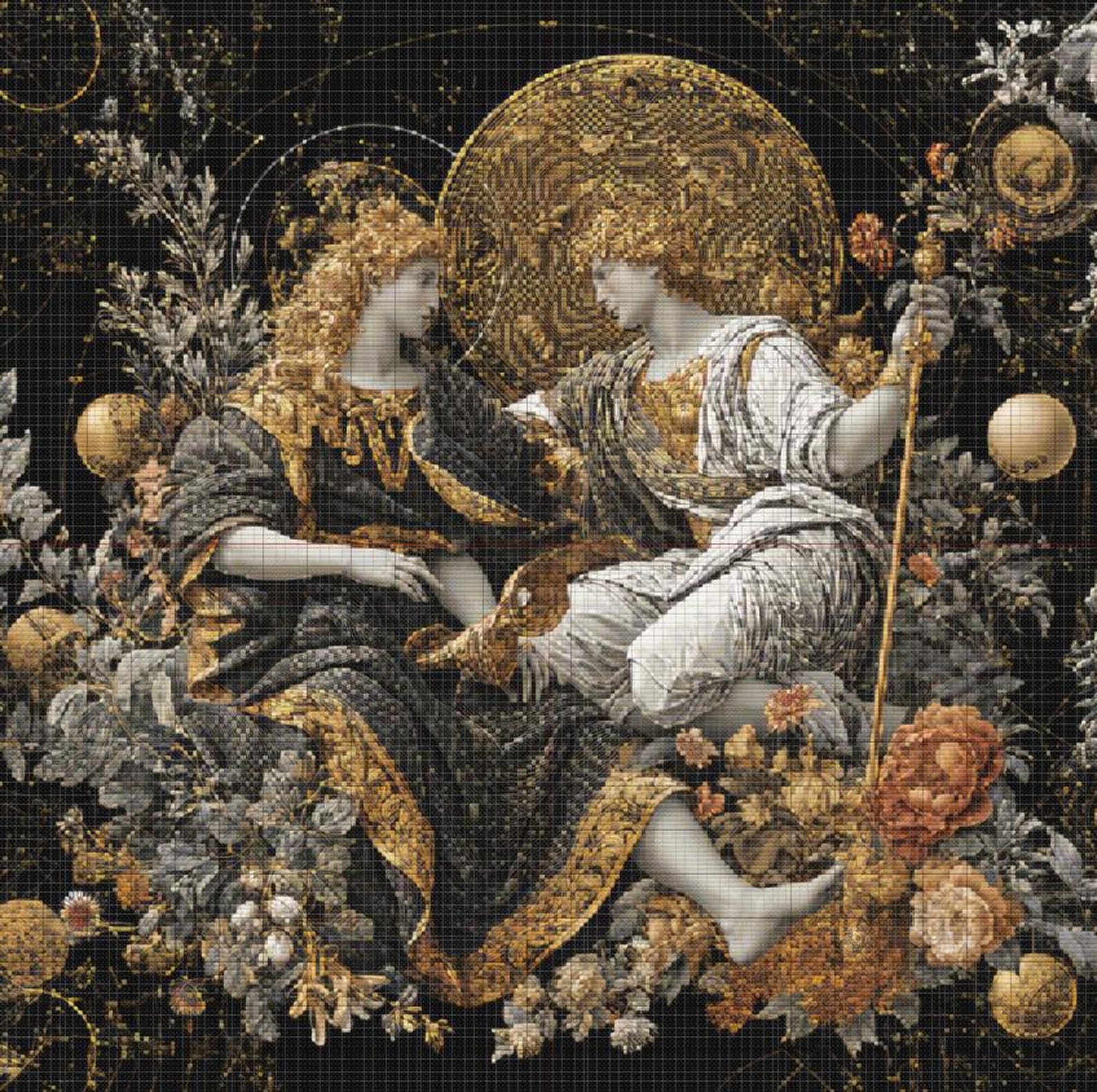 Venus and Adonis Poem Shakespeare Cross Stitch Pattern. Instant PDF ...