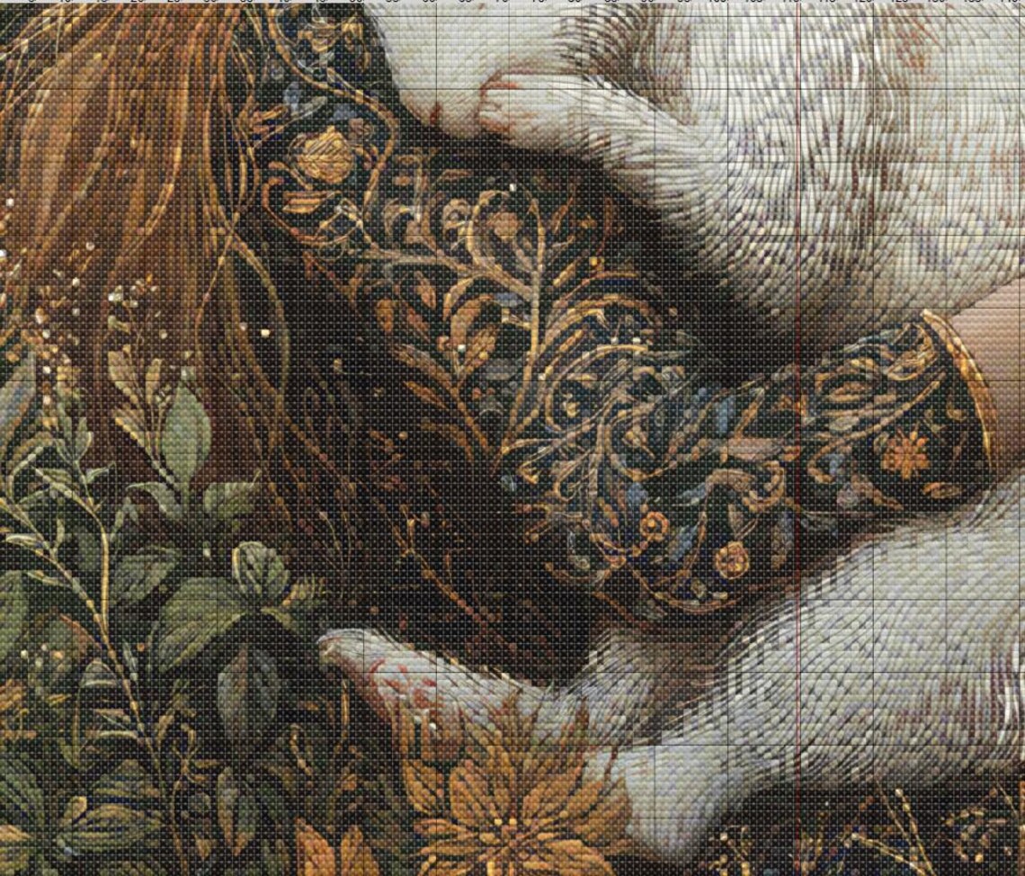 Young Girl With White Hare Cross Stitch Pattern. Instant PDF Download ...