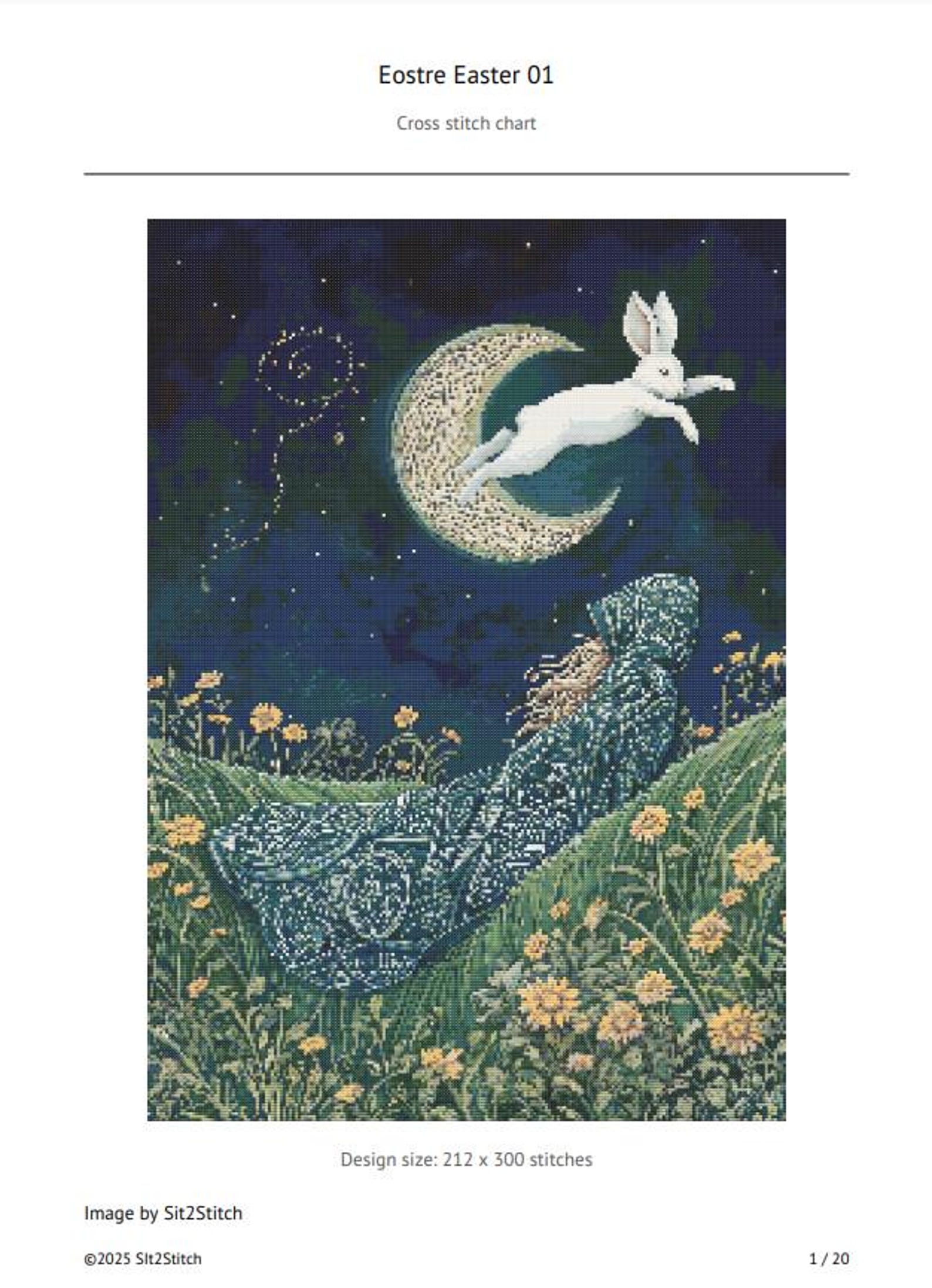 Eostre Easter Cross Stitch Pattern. Instant PDF Download. 63,600 ...