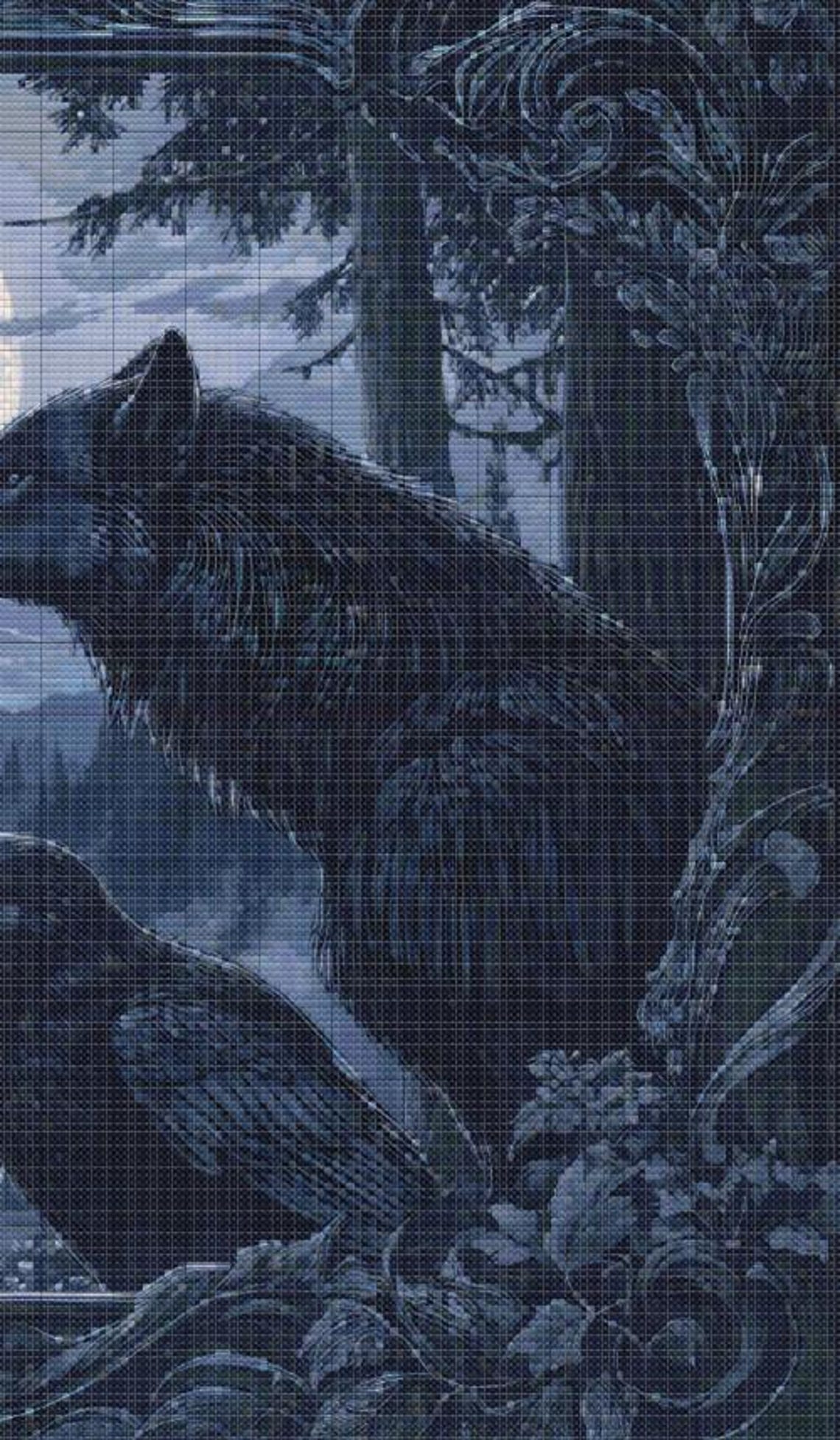 Crows and Wolves Cross Stitch Pattern. Instant PDF Download. 60k ...