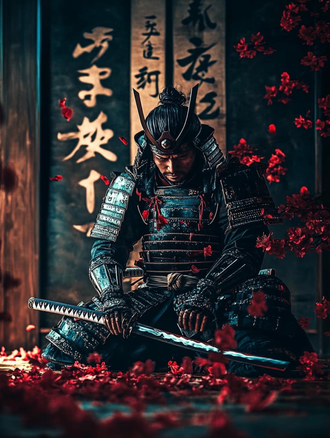 Samurai Cross Stitch Pattern: Detailed Embroidery Design (PDF Download ...