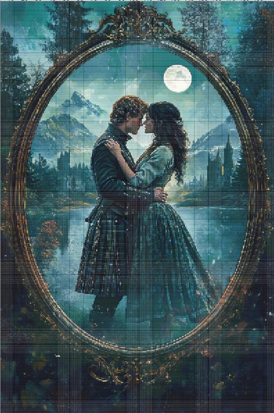 Outlander Claire Jamie Fraser Cross Stitch Pattern. Instant PDF ...