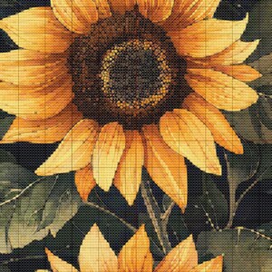 Sunflower Cross Stitch Pattern. Instant PDF Downloads. 50,400 Stitches ...