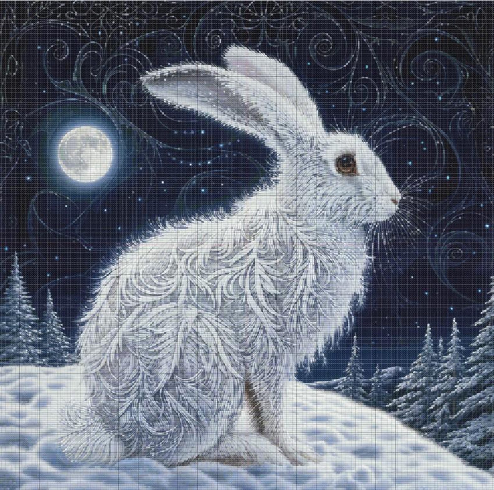 Snow Hare Cross Stitch Pattern. Instant PDF Download. 62,500 Stitches ...
