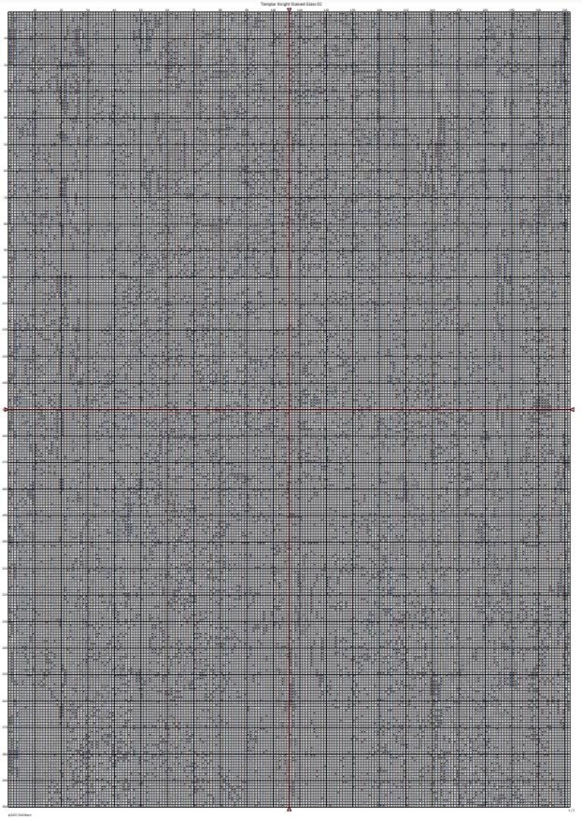 Templar Knight Stained Glass Cross Stitch Pattern. Instant PDF Download ...