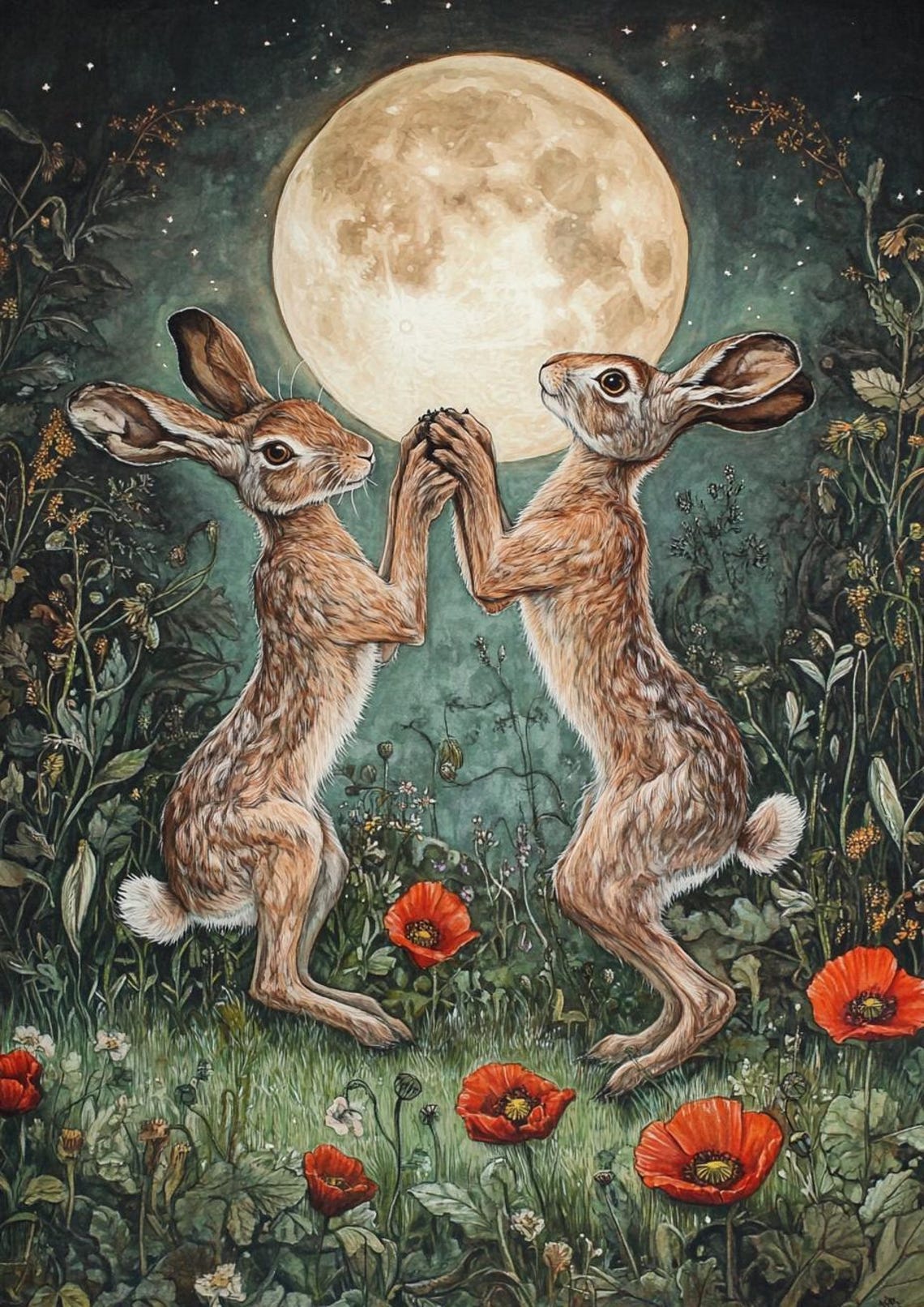 March Boxing Hares Cross Stitch Pattern. Instant PDF Download. 63,600 ...