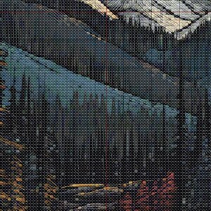 Forest Landscape Cross Stitch Pattern. Instant PDF Download. 50,400 ...