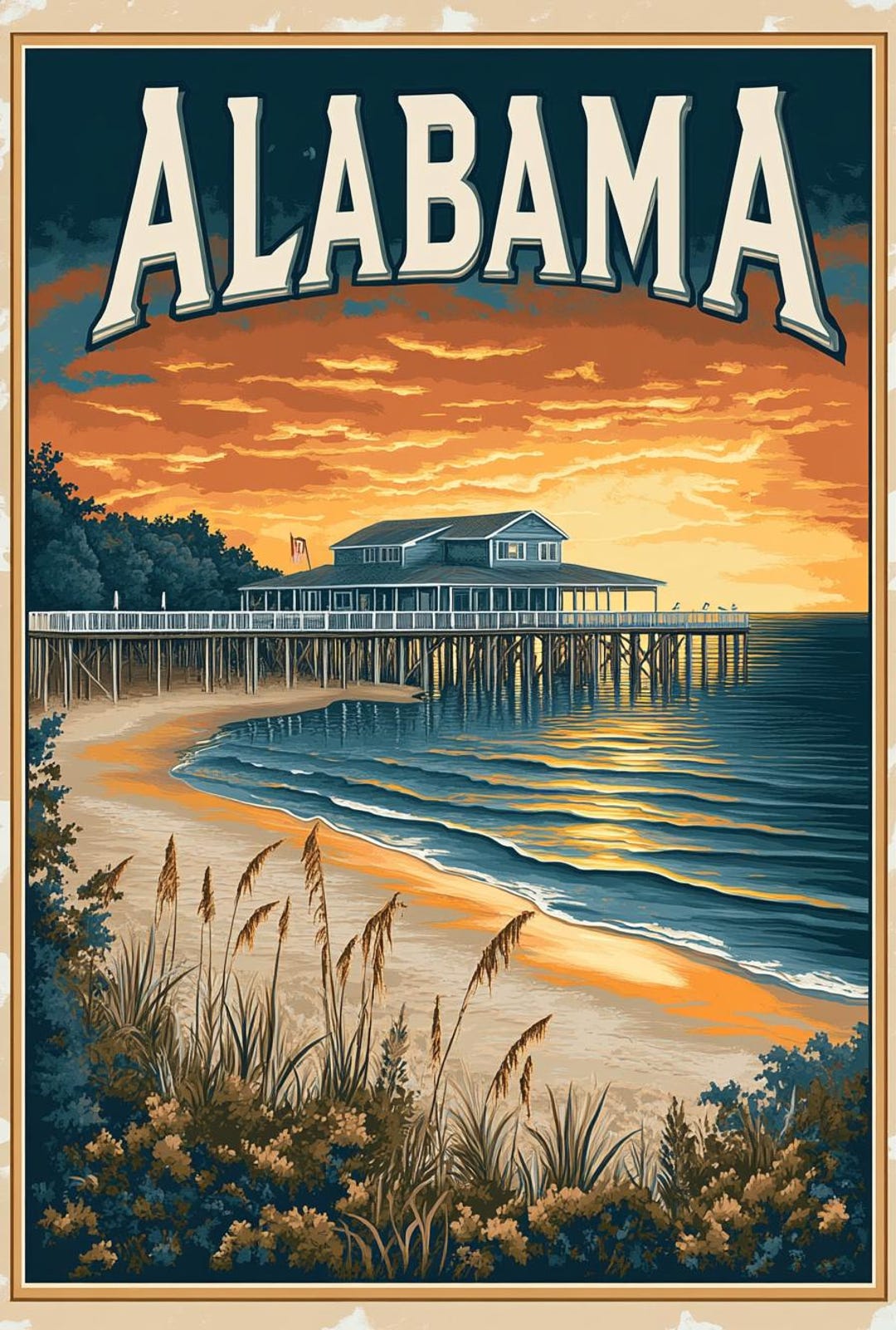 Alabama Cross Stitch Pattern. Alabama Embroidery Pattern. Instant PDF ...