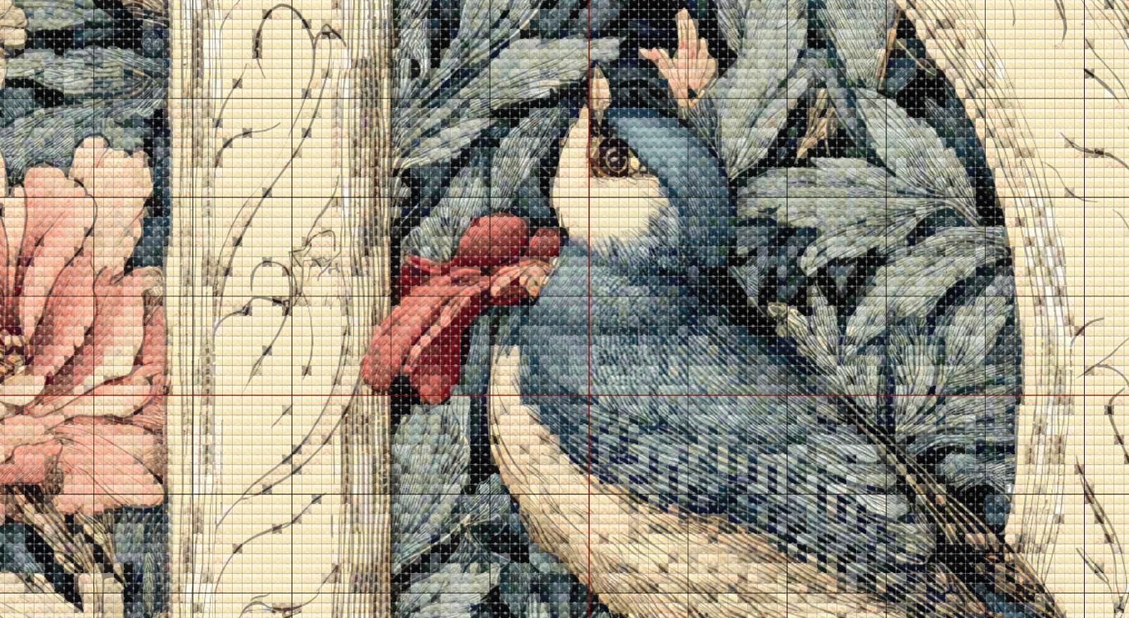 Letter D Cross Stitch Pattern: William Morris Style (PDF Download) - Etsy