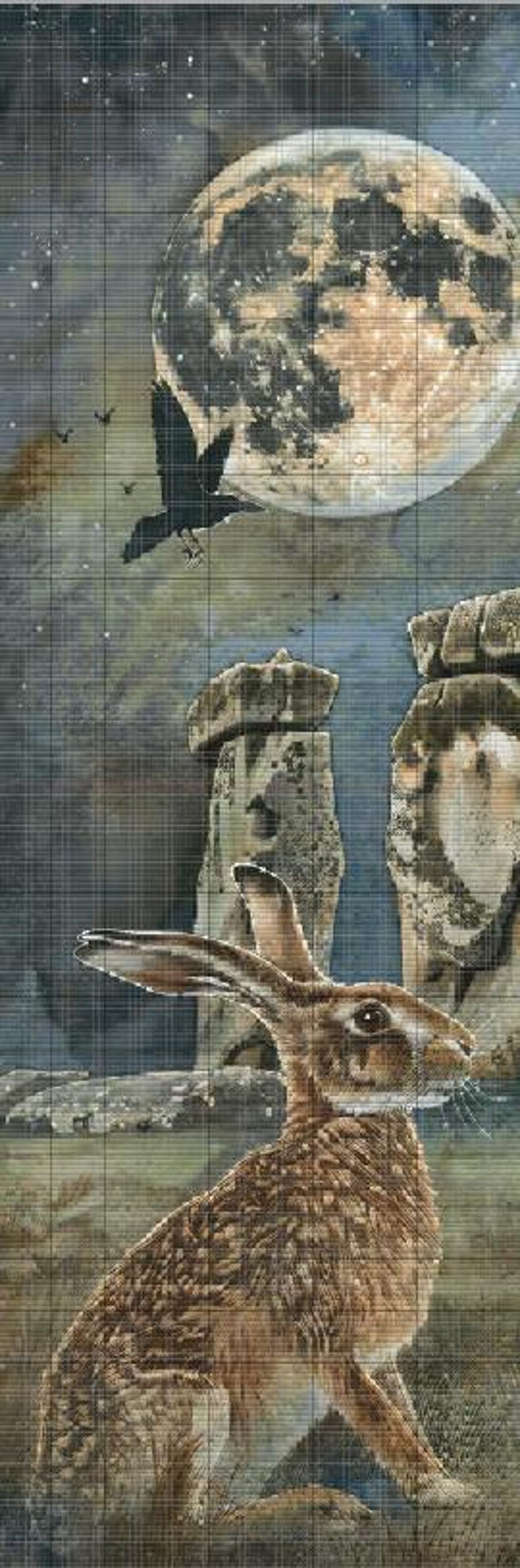 Henge Hare Cross Stitch Pattern. Instant PDF Download. 60.000 Stitches ...