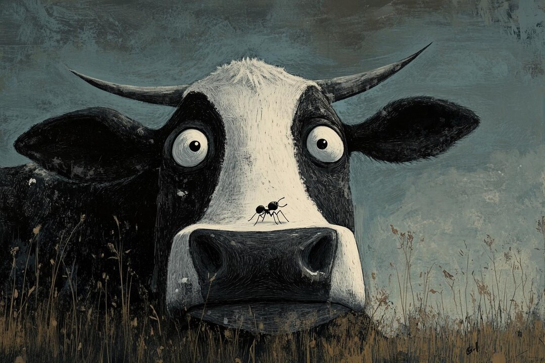 Cow and the Ant Cross Stitch Pattern. Instant PDF Download. 60k ...