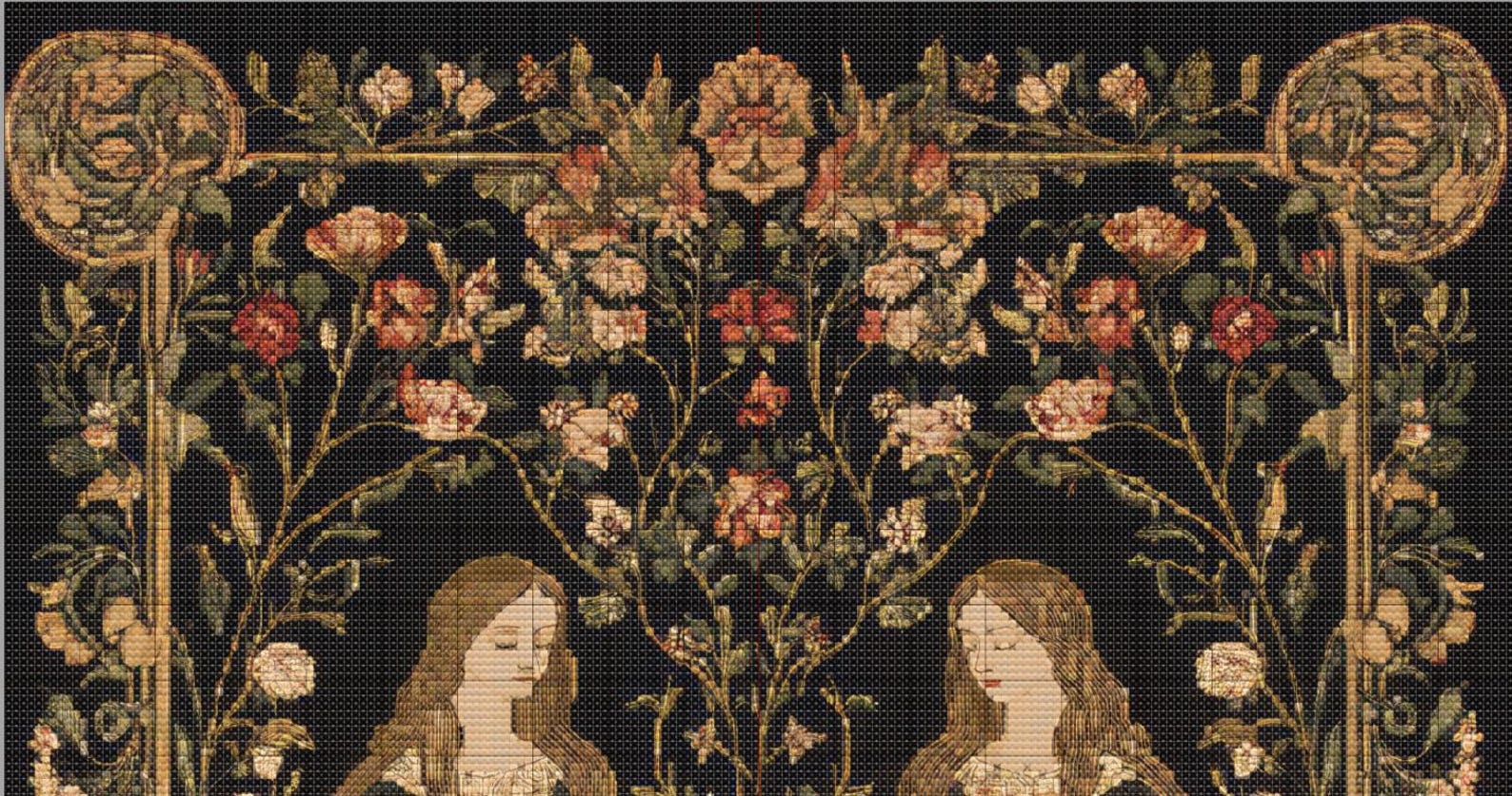Medieval Ladies Cross Stitch Pattern. Instant PDF Download. 60k ...