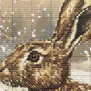 Snow Hare Cross Stitch Pattern. Instant PDF Download. 50,625 Stitches ...