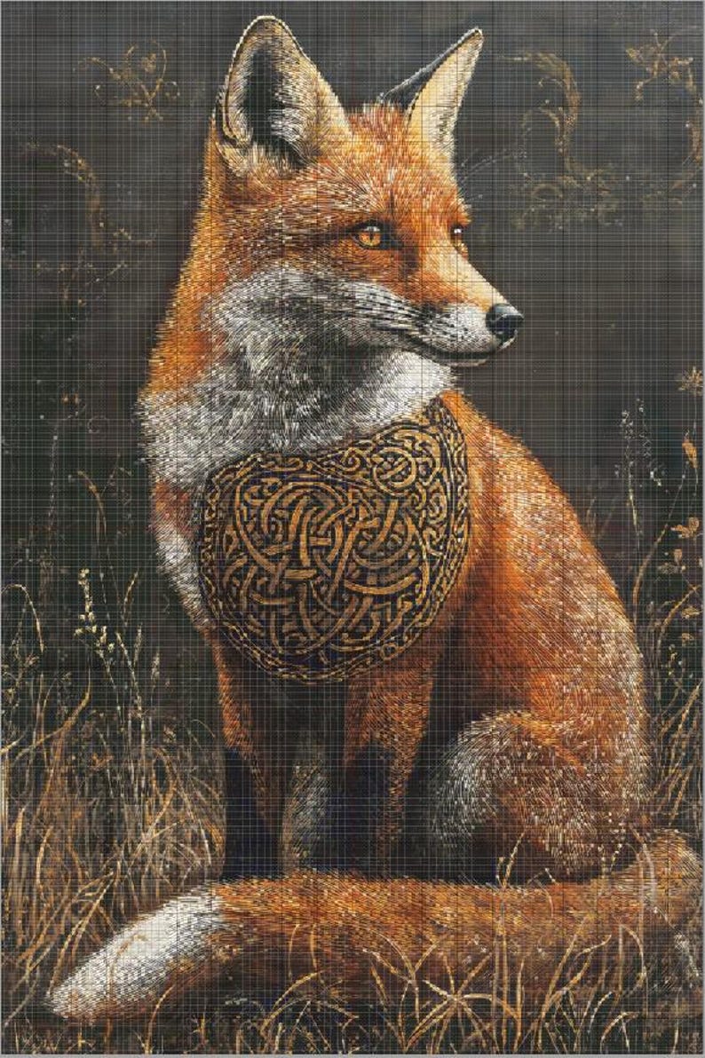 Celtic Red Fox Cross Stitch Pattern. Instant PDF Download. 60k Stitches ...