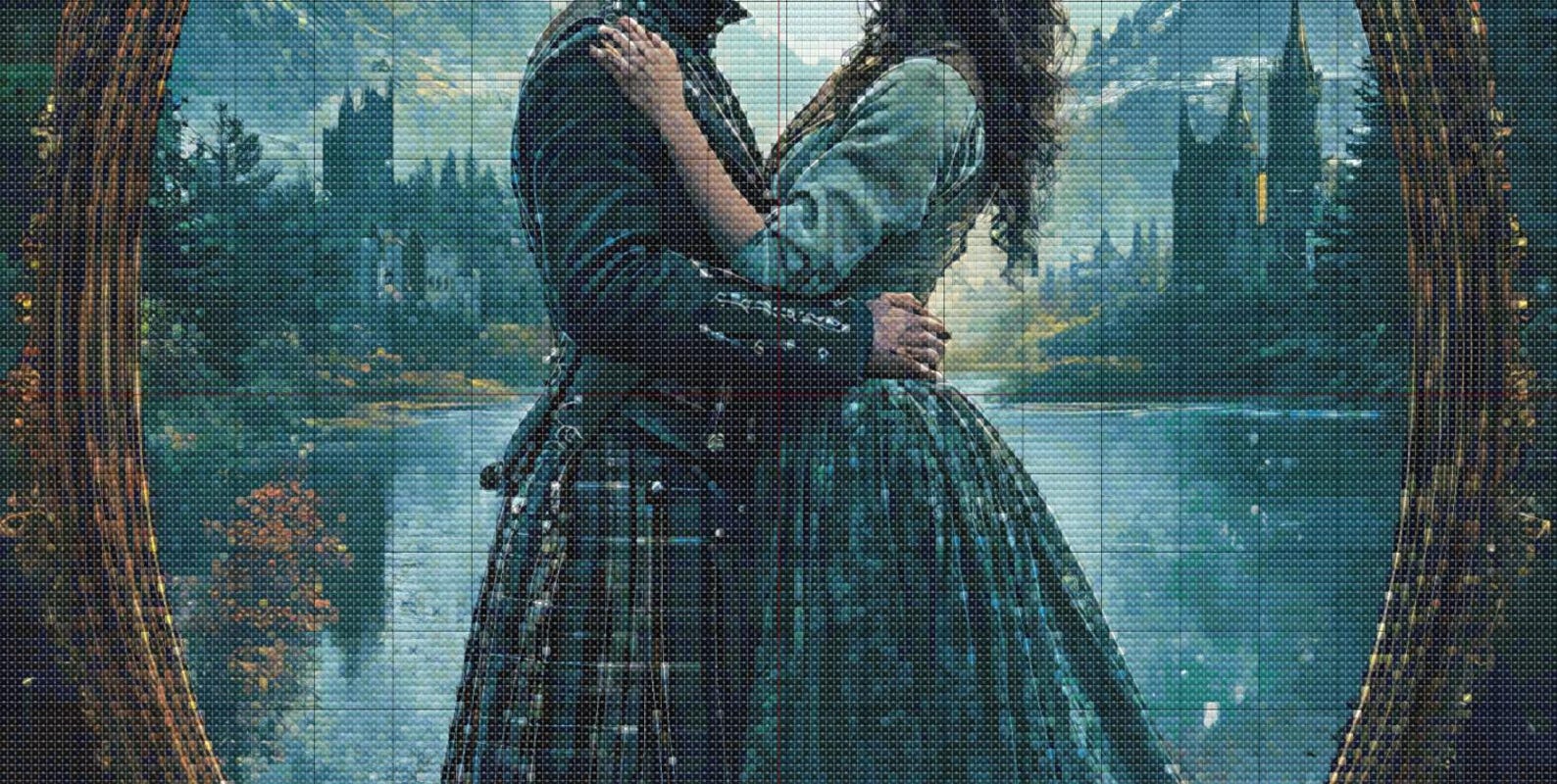 Outlander Claire Jamie Fraser Cross Stitch Pattern. Instant PDF ...