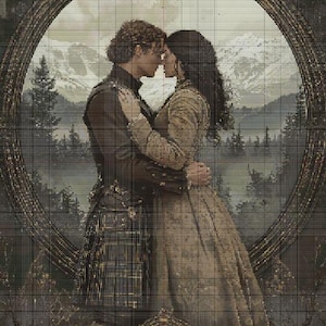 Outlander Claire Jamie Fraser Cross Stitch Pattern. Instant PDF ...