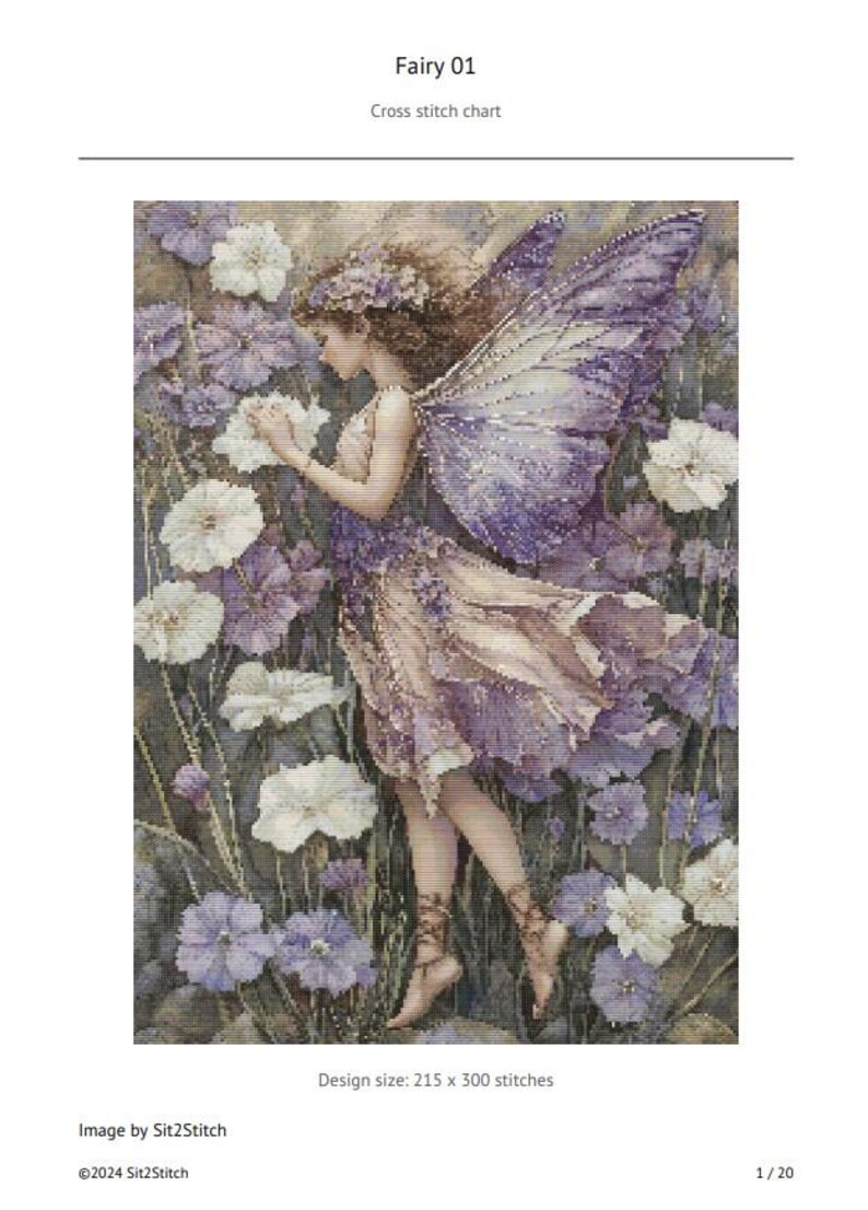 Fairy Cross Stitch Pattern. Instant PDF Download. 64,500 Stitches - Etsy