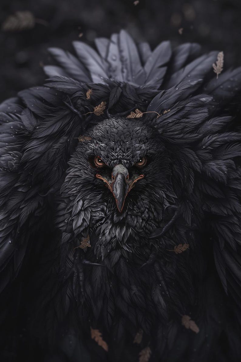 Black Crow Occult Cross Stitch Pattern. Instant PDF Download. 60k ...