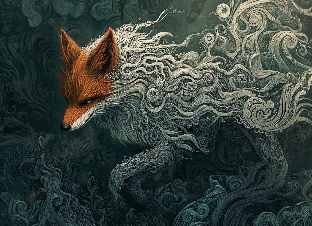 Fox Fractal Cross Stitch Pattern. Instant PDF Download. 65,400 Stitches ...