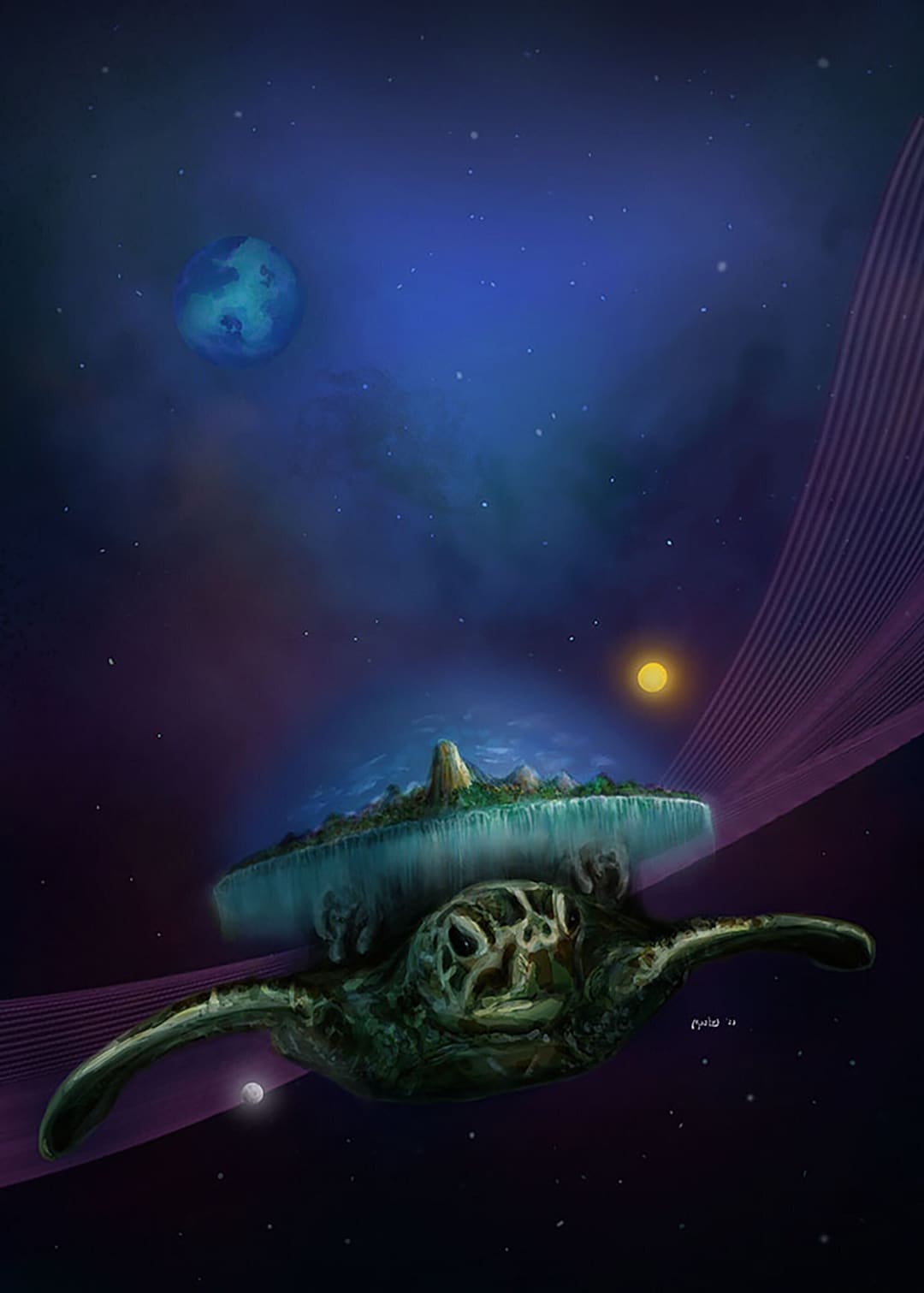 Star Turtle Fantasy Art Print - Etsy