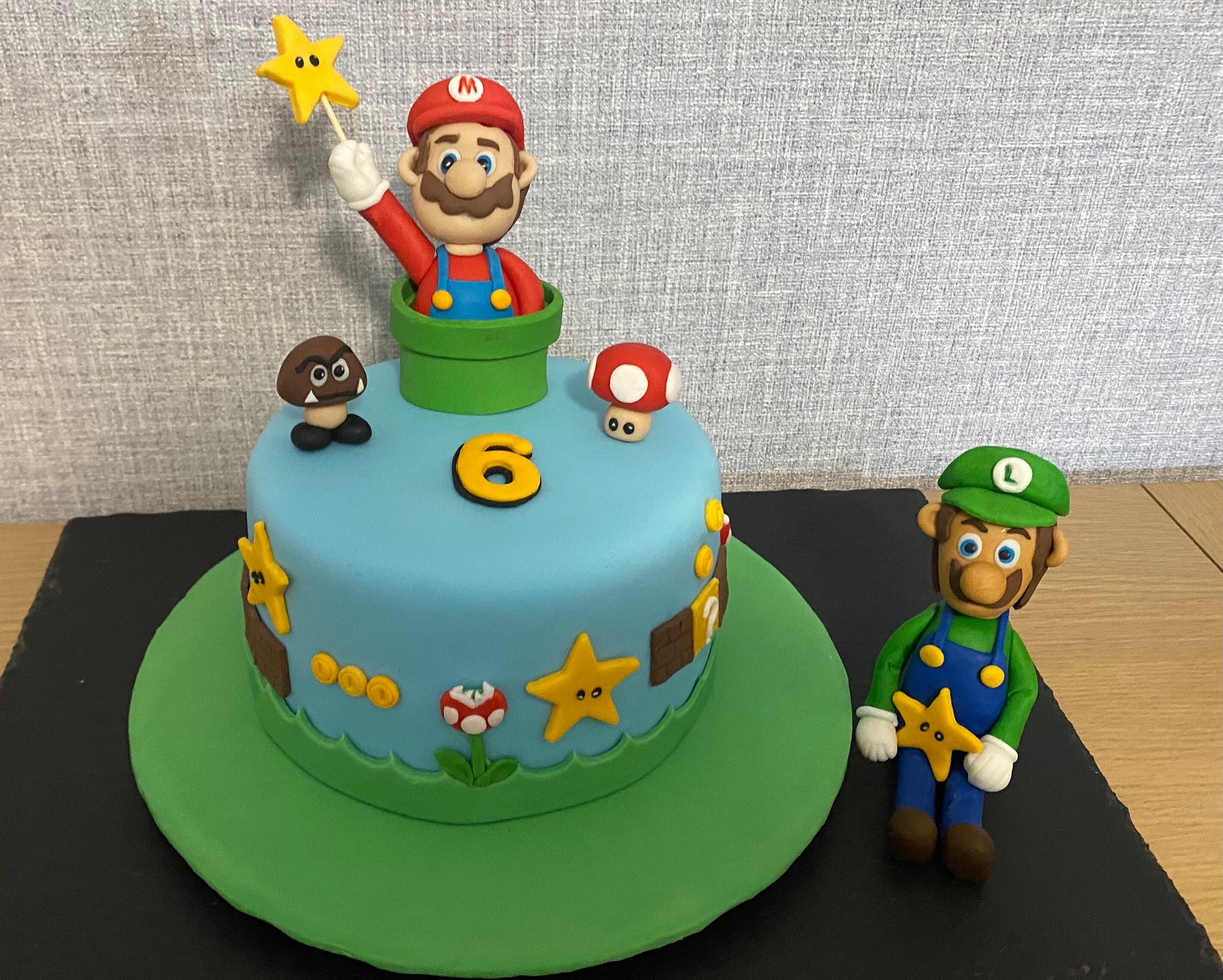Fondant Super Mario unofficial Cake Topper - Etsy UK