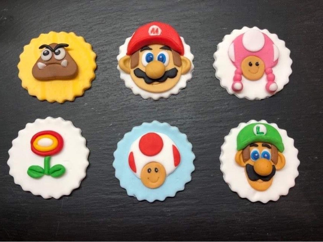 Super Mario Bros. Cupcake / Cookie Toppers. Set of 6 - Etsy UK