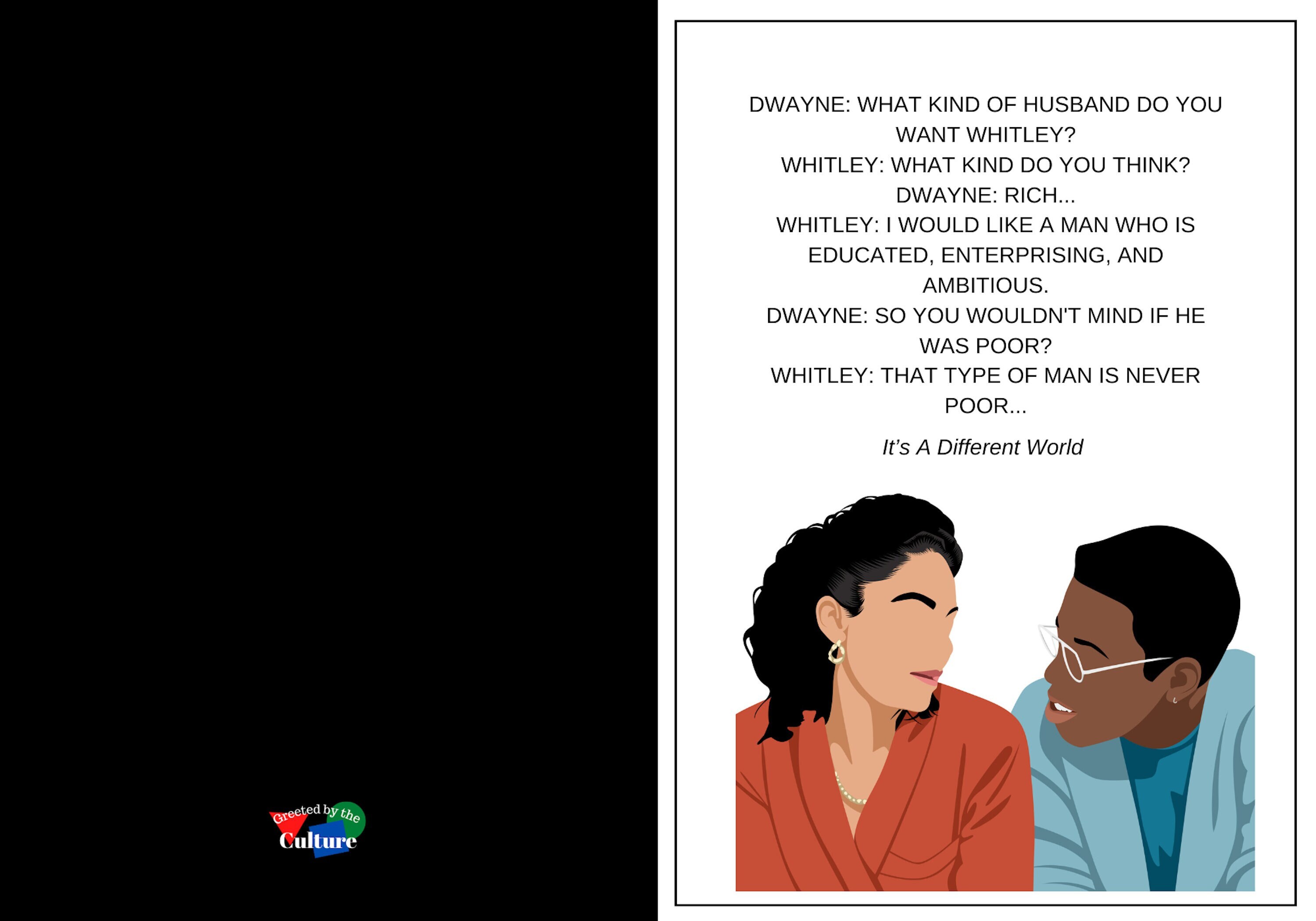 Dwayne Wayne & Whitley Gilbert 5x7 Anniversary Greeting Card - Etsy