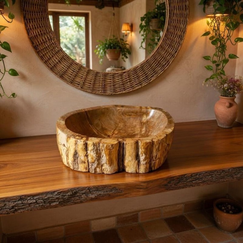 Petrified Wood Washbasin - Etsy