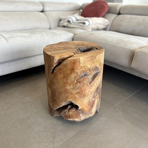Rustic Log Bedside Table, Exotic Solid Wood Nightstand - Etsy