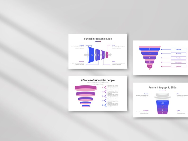 Funnel Infographics Powerpoint Template, Digital Marketing Slide Deck ...