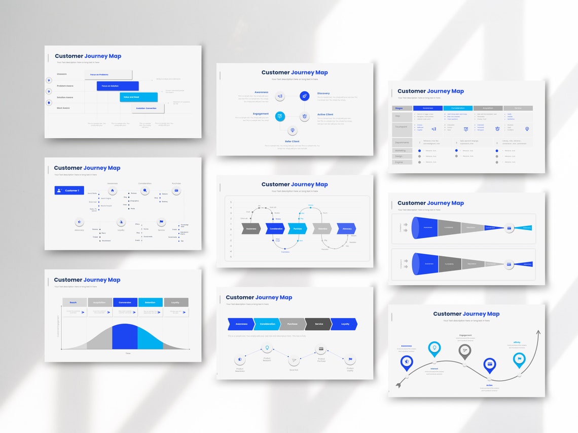 Customer Journey Map Powerpoint Template, Touchpoint Mapping ...