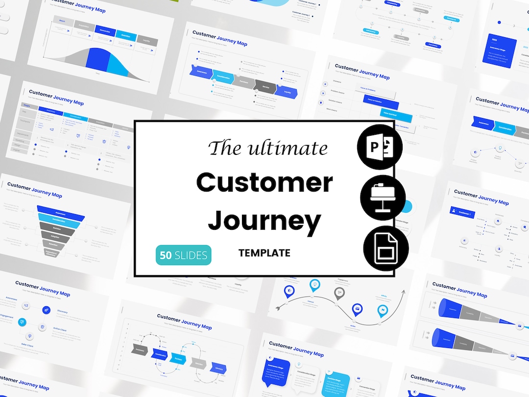 Customer Journey Map Powerpoint Template, Touchpoint Mapping ...