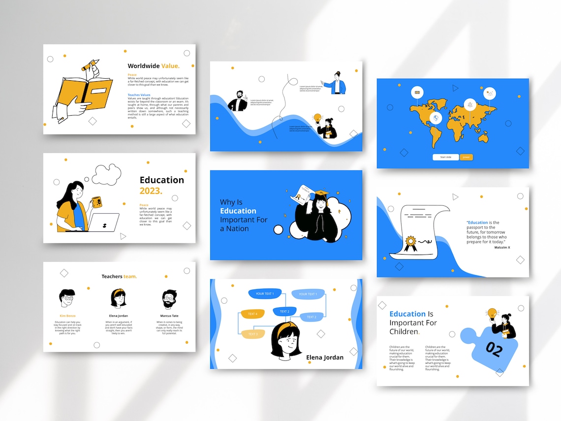Education Presentation for Teacher Powerpoint Template Education Slide ...